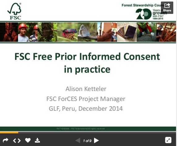 FSC Free Prior Informed Consent in practice - Global Landscapes Forum