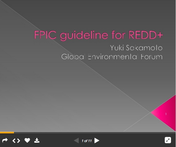 FPIC guideline for REDD+ - Global Landscapes Forum
