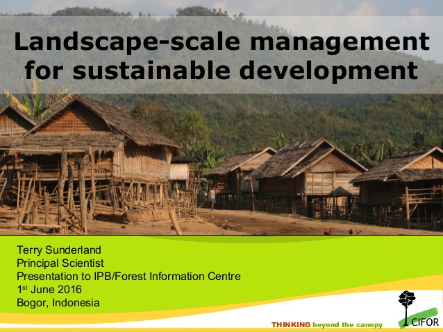 Landscape-scale management for sustainable development - Global ...